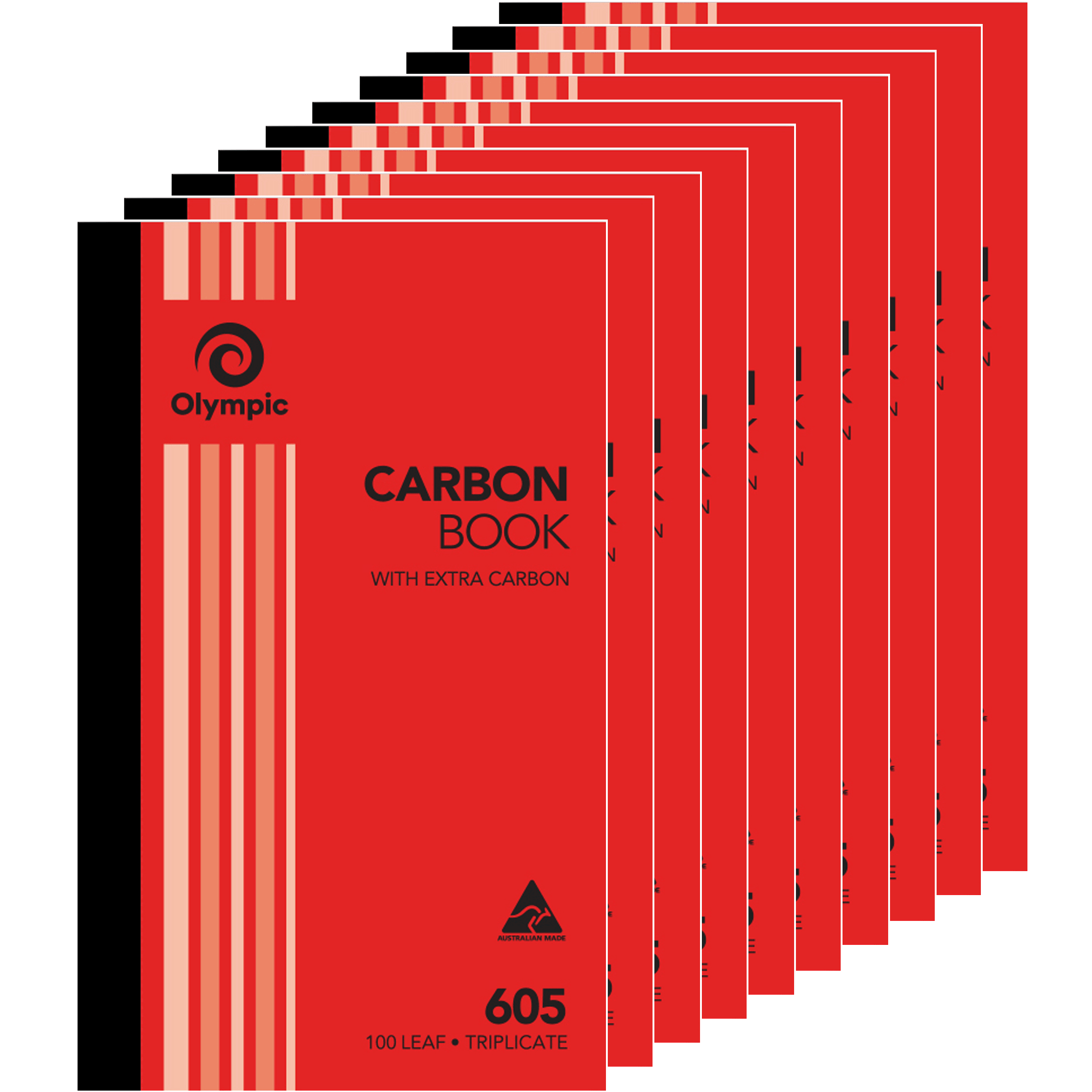 10 Pack Olympic 605 Triplicate Carbon Book | SuperOffice