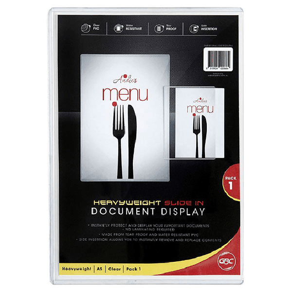 Gbc Slide In Document Display A5 Clear | SuperOffice