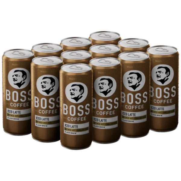 Suntory Boss Coffee Drink Iced Latte 237mL 12 Cans Bulk | SuperOffice