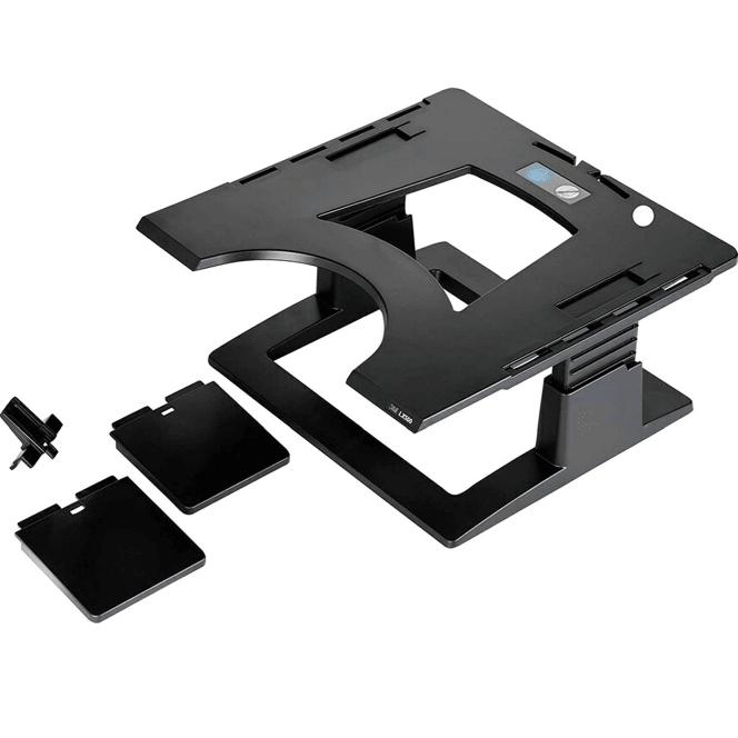 3M LX500 Laptop Stand Height Adjustable Riser Black | SuperOffice