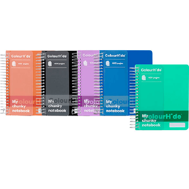 5 Pack Colourhide Chunky Notebook 400 Page Colours | SuperOffice