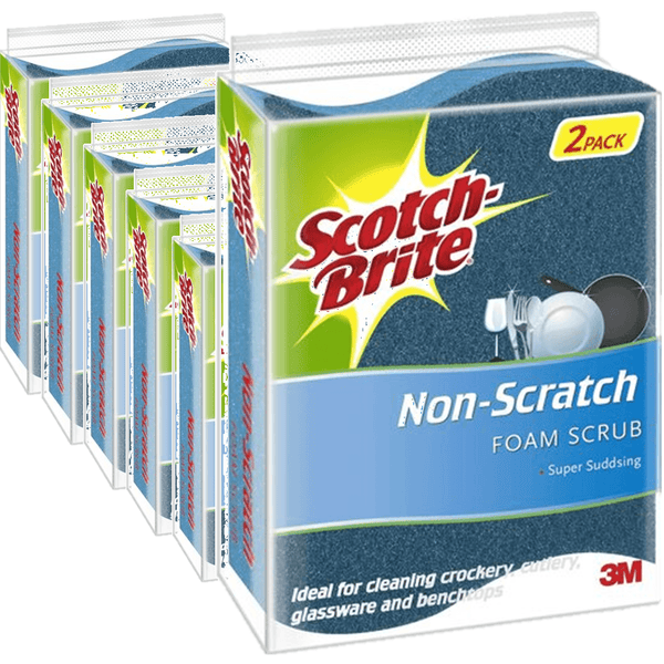 Scotch-Brite Non-Scratch Foam Scrub Sponge Pack 2 | SuperOffice