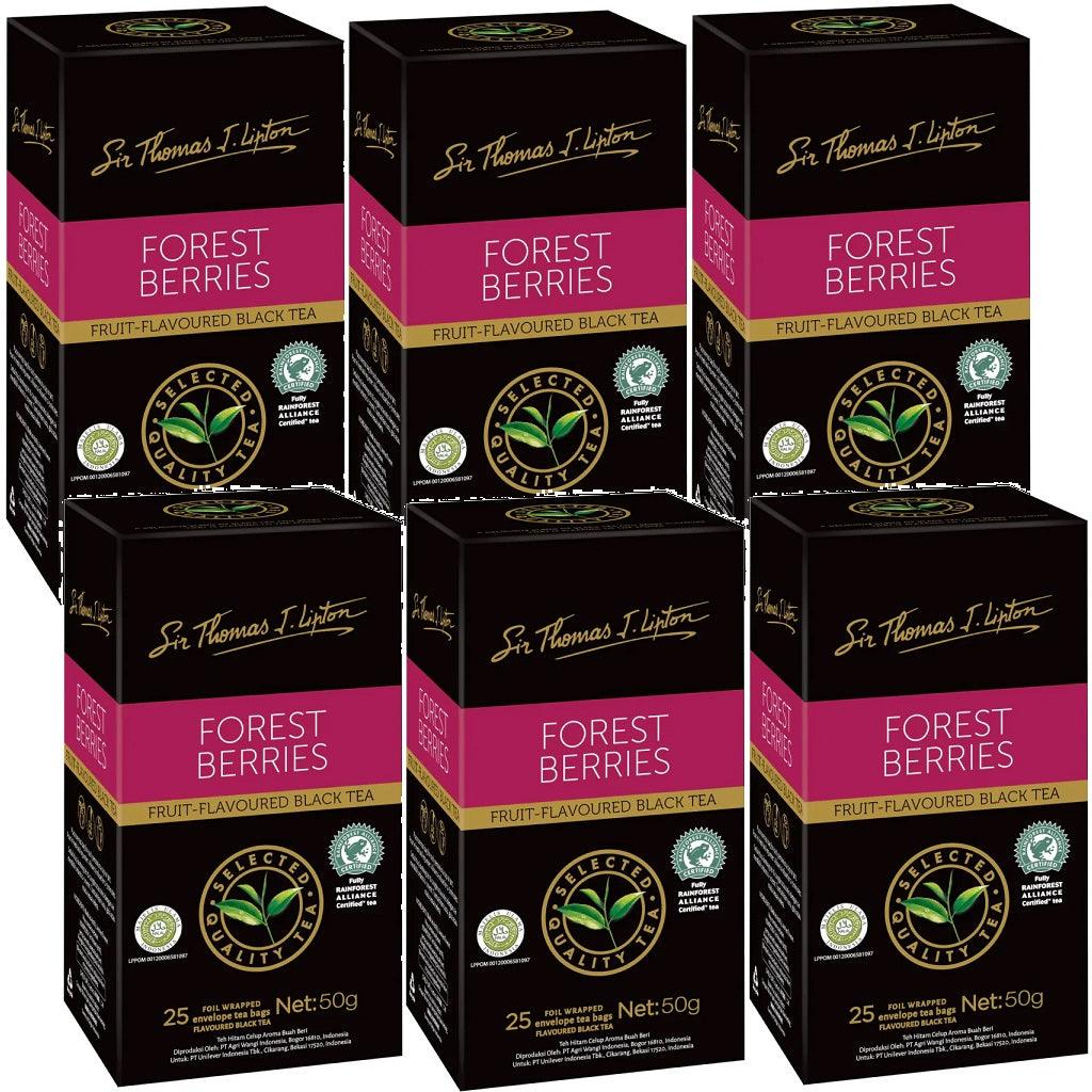 6 Pack Sir Thomas Lipton Teabags Forrest Berries 25 Bags | SuperOffice