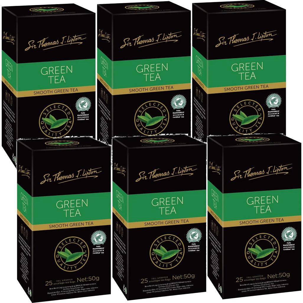 6 Pack Sir Thomas Lipton Teabags Green 25 Tea Bags | SuperOffice