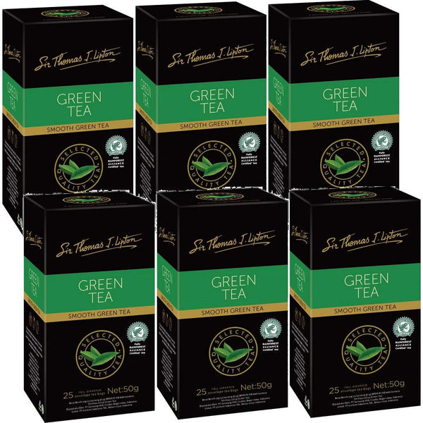 6 Pack Sir Thomas Lipton Teabags Green 25 Tea Bags | SuperOffice