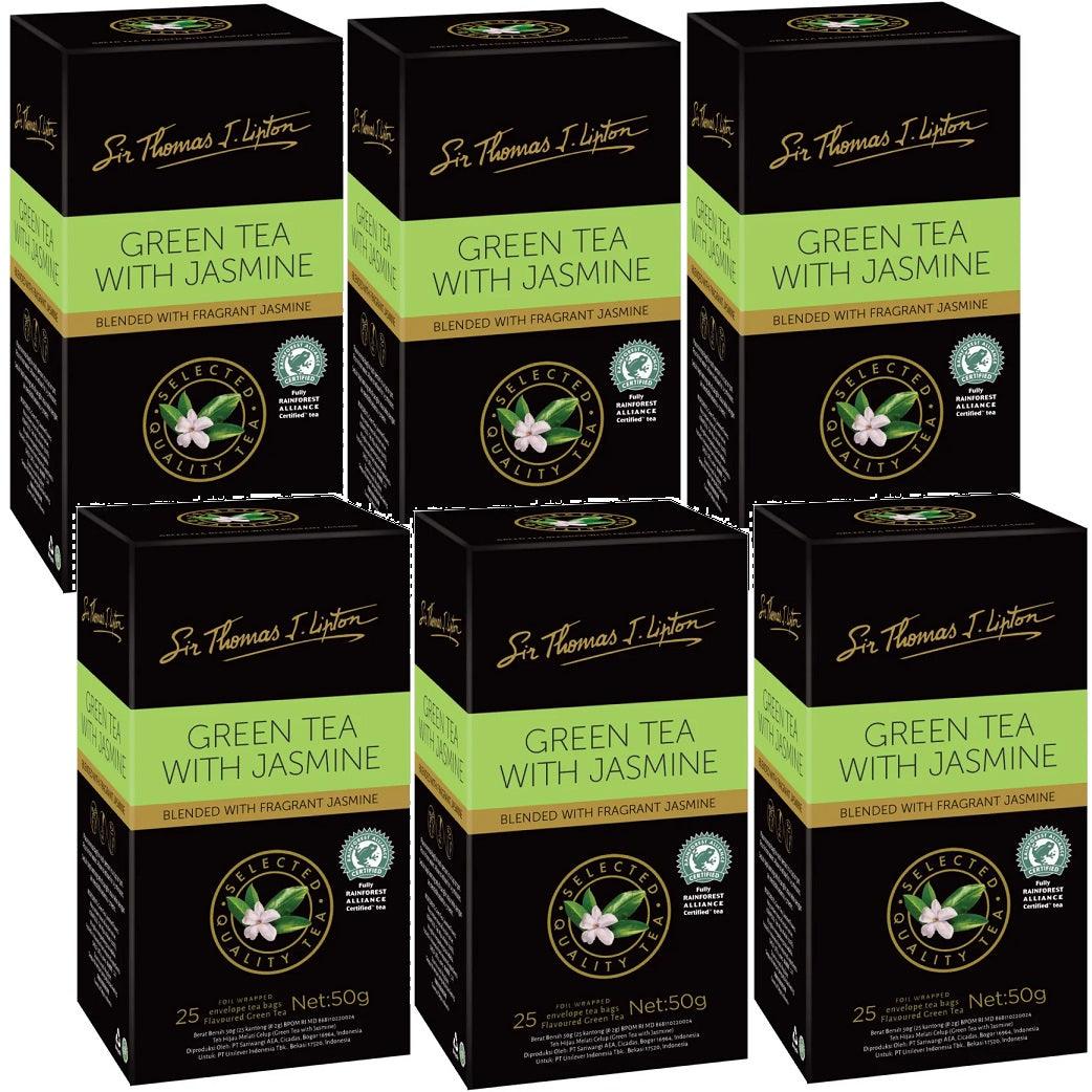 6 Pack Sir Thomas Lipton Teabags Green Jasmine 25 Bags | SuperOffice