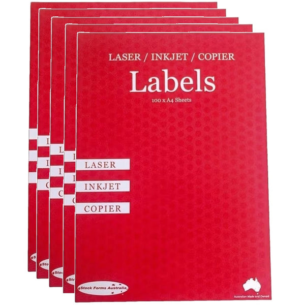 Stock Forms 2UP Inkjet Laser Labels A4 Orange 100 Sheets | SuperOffice