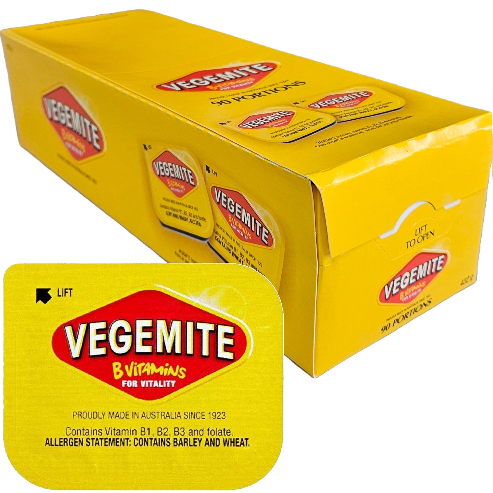 Vegemite Single Serve Portions 4.8g 90 Pack Carton Bulk | SuperOffice
