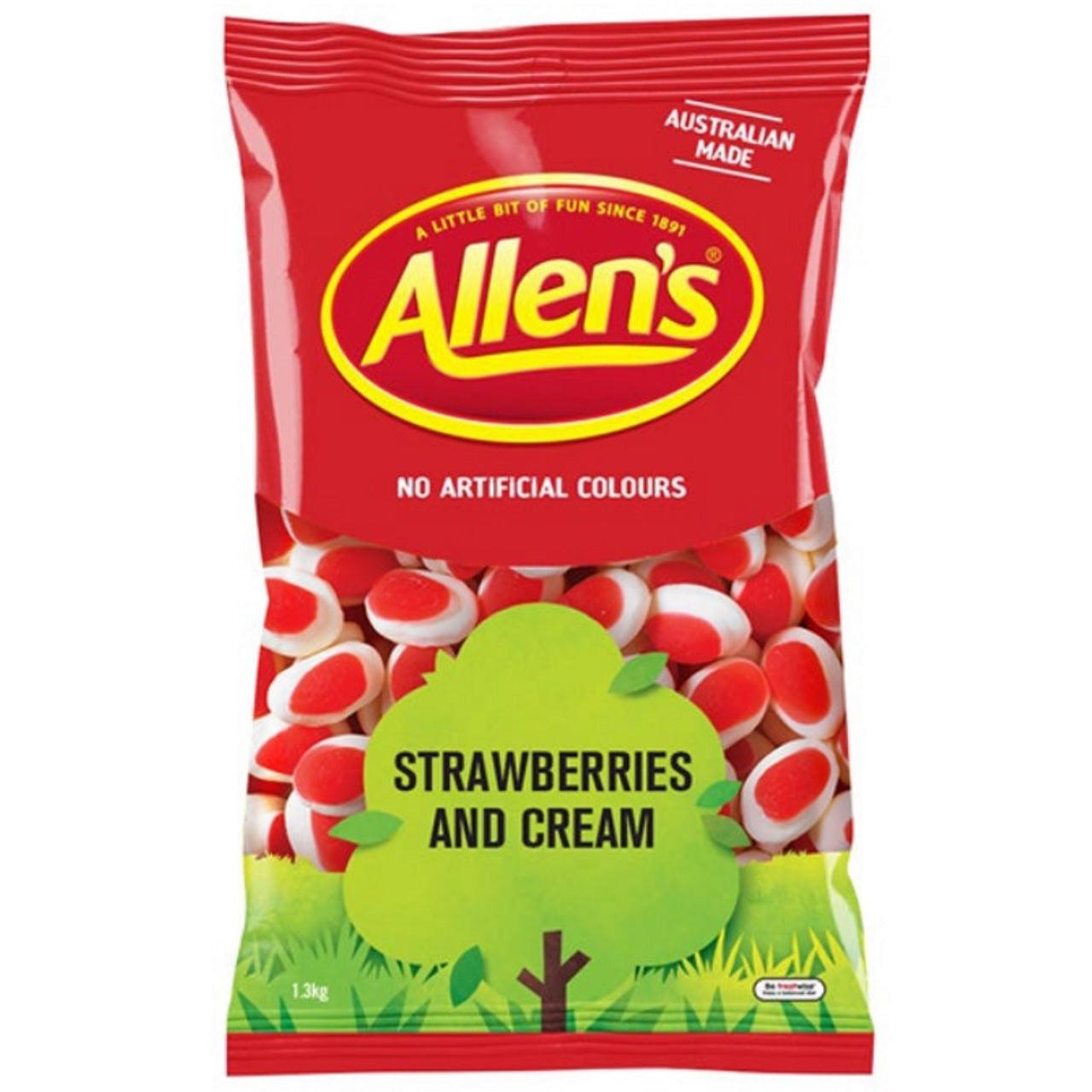Allen's Strawberries & Cream Lollies 1.3kg Pack | SuperOffice