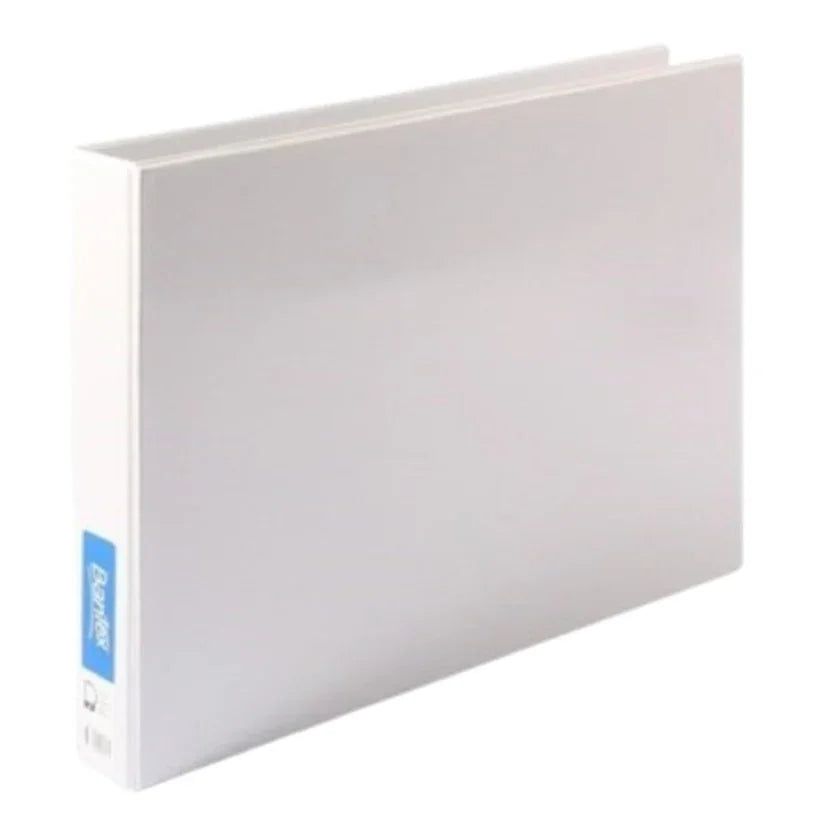 Bantex Insert Ring Binder Folder Landscape 2D 38mm A3 White 6 Pack ...