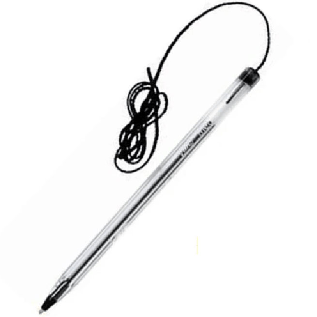 BIC Cristal Ball Point Pen Corded String Black Pack 12 | SuperOffice
