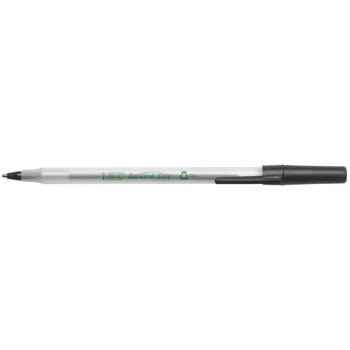 BIC Round Stic ECOlutions Ballpoint Pens 50 Pack Black | SuperOffice