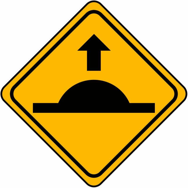 Brady Speed Hump Ahead Symbol C1 Aluminium 600x600mm | SuperOffice