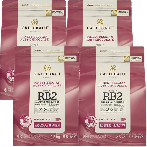 Callebaut Ruby Chocolate Callets RB2 2.5kg 4 Pack | SuperOffice