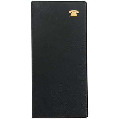 Collins Telephone And Address Book Pvc Slimline Black | SuperOffice