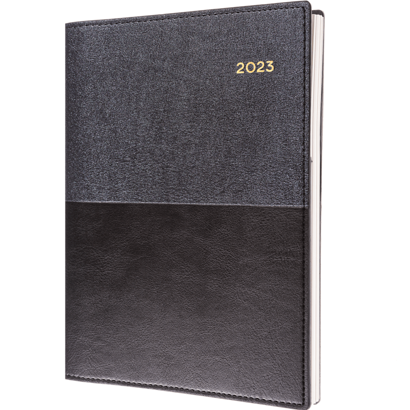 Collins Vanessa A4 Week To View 2023 Diary Black Planner | SuperOffice