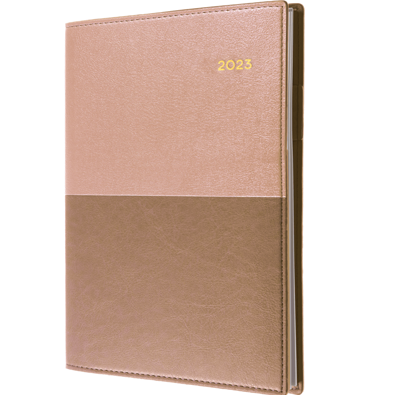 Collins Vanessa A4 Week To View 2023 Diary Rose Gold | SuperOffice