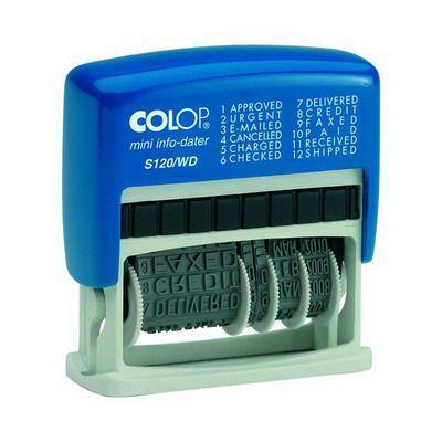 Colop S120/Wd Dial A Word Dater Stamp 4Mm Blue/Red | SuperOffice
