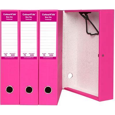 Colourhide Box File Foolscap Pink | SuperOffice