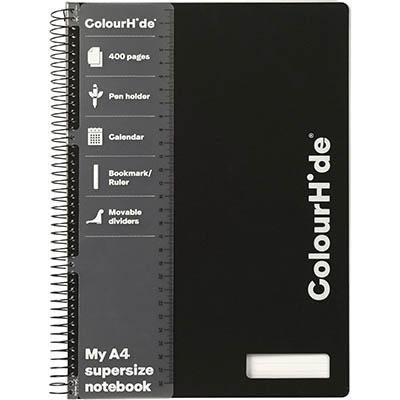 Colourhide My Never-Ending Notebook 400 Page A4 Black | SuperOffice