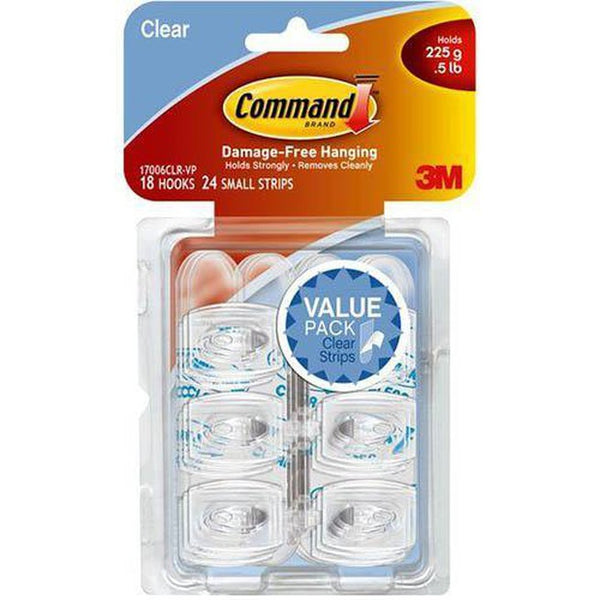 Command Adhesive Mini Hooks Pack 18 Hooks And 24 Strips | SuperOffice