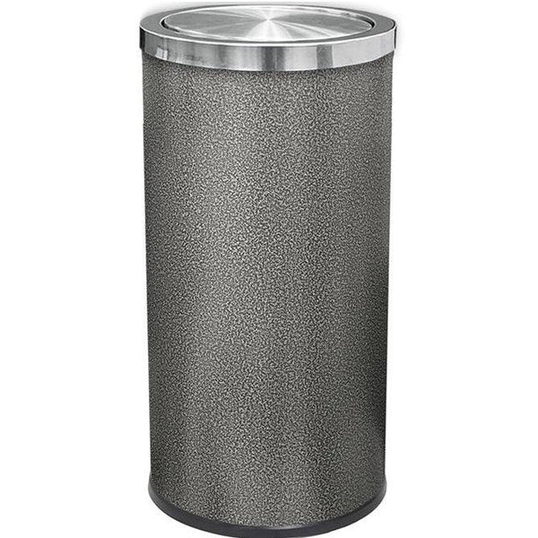 Compass Swing Lid Waste Bin 30L Litre Hammertone | SuperOffice