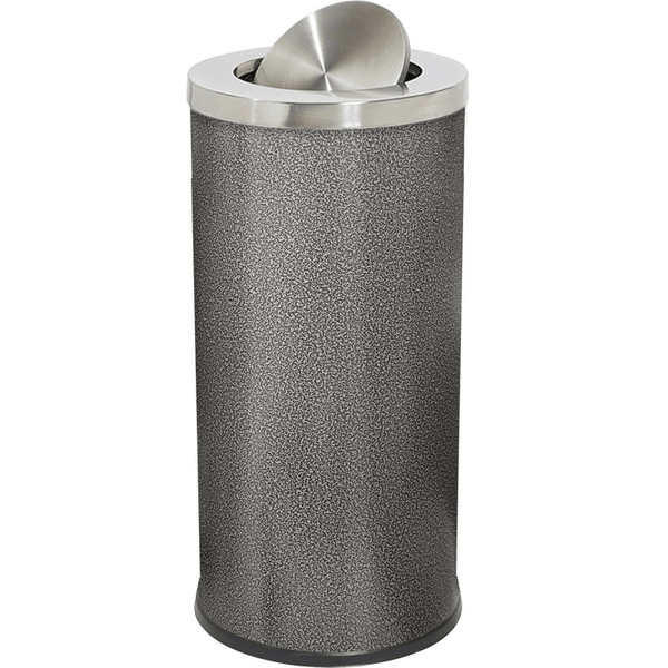 Compass Swing Lid Waste Bin 62 Litre Hammertone | SuperOffice