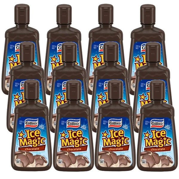 Cottees Chocolate Ice Magic Topping 220g Pack 12 Bulk | SuperOffice