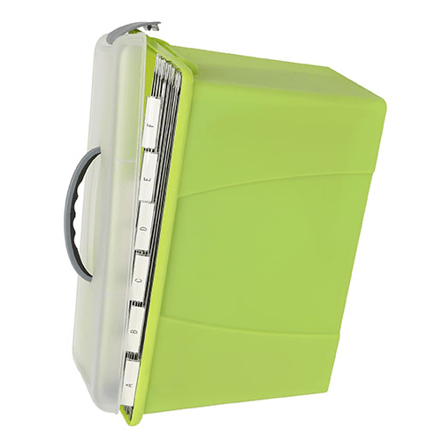 Crystalfile Carry Case Clear Lid / Lime Base | SuperOffice