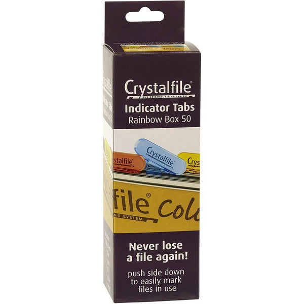 Crystalfile Indicator Tabs Rainbow Box 50 | SuperOffice