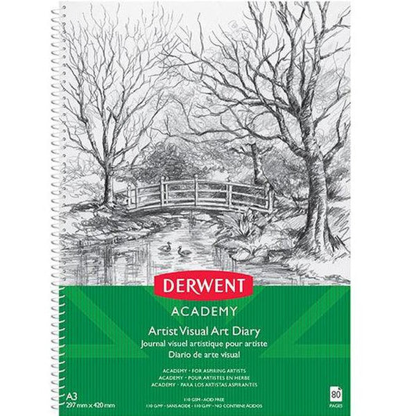Derwent Academy Visual Art Diary Portrait 80 Pages A3 | SuperOffice