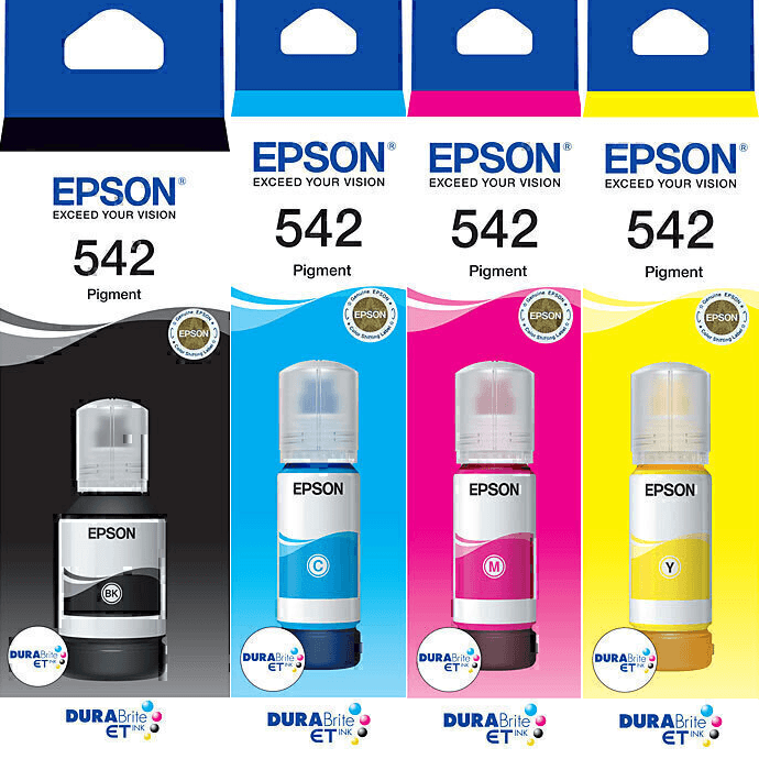 Epson 542 Black/Cyan/Magenta/Yellow Eco Tank Ink | SuperOffice