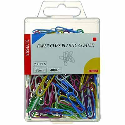 Esselte Paper Clip Plastic Coated 28Mm Pack 200 | SuperOffice