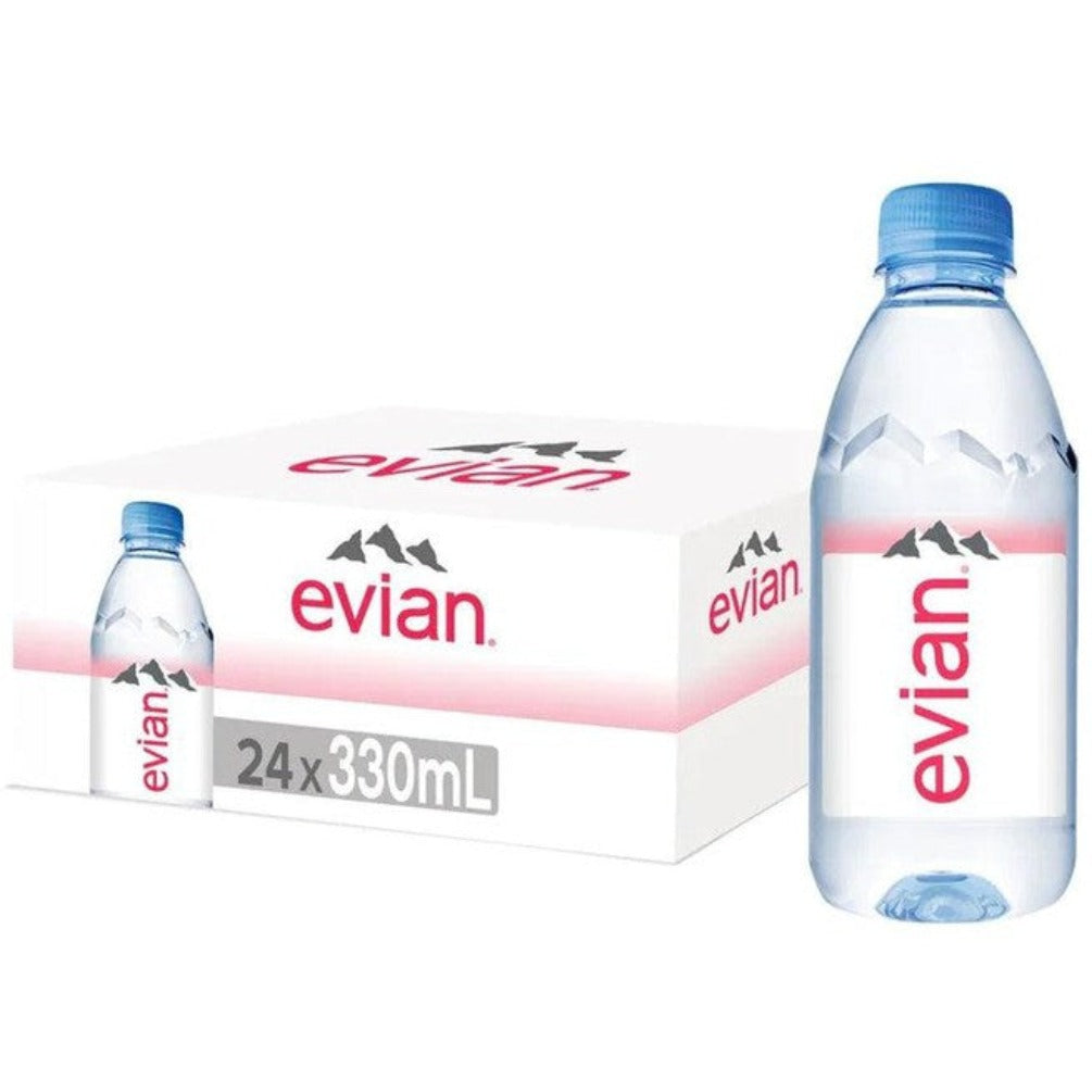 Evian Natural Mineral Water 330ml Bottles Box of 24 | SuperOffice