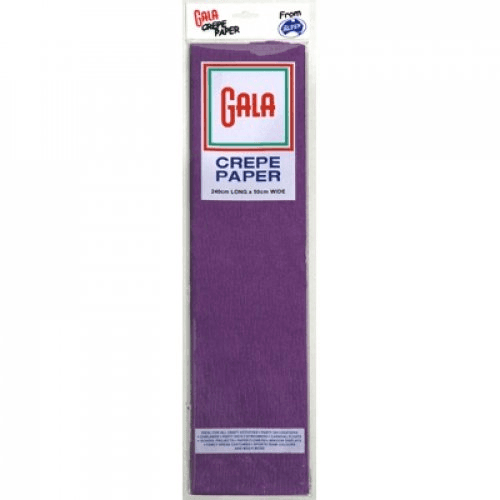 Gala Crepe Paper 2400x500mm Purple Pack 12 BULK | SuperOffice