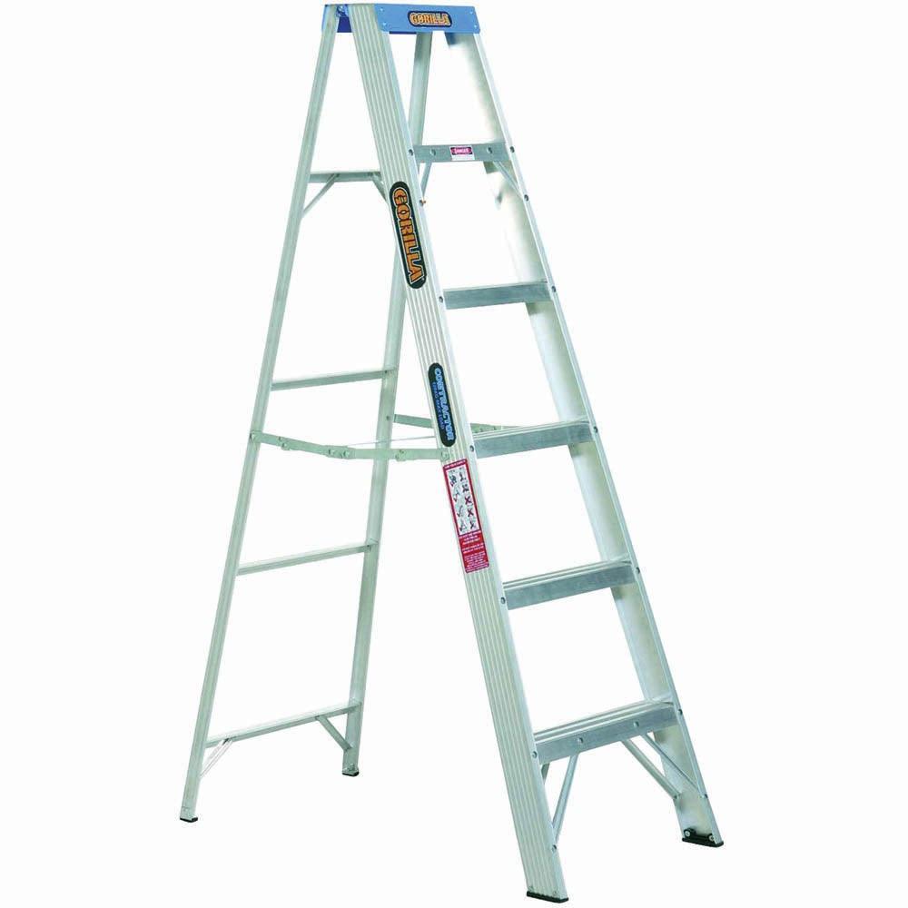 Gorilla Industrial Single Sided Step Ladder 120kg 1.8m | SuperOffice