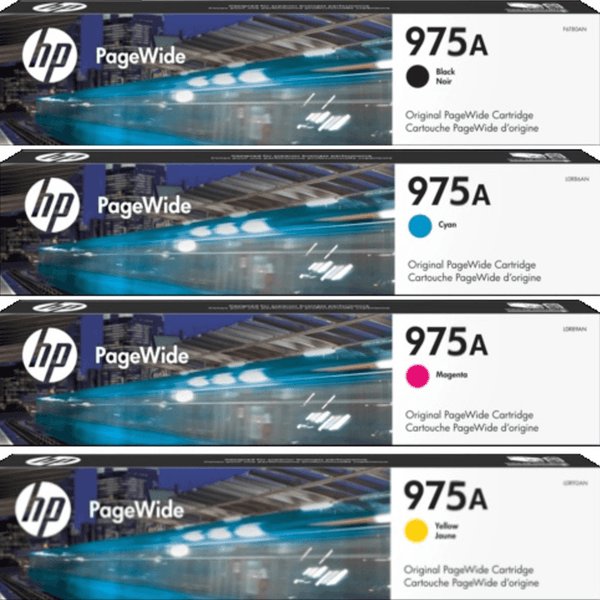 HP 975A Ink Toner Cartridge Set Black/Cyan/Magenta/Yellow| SuperOffice