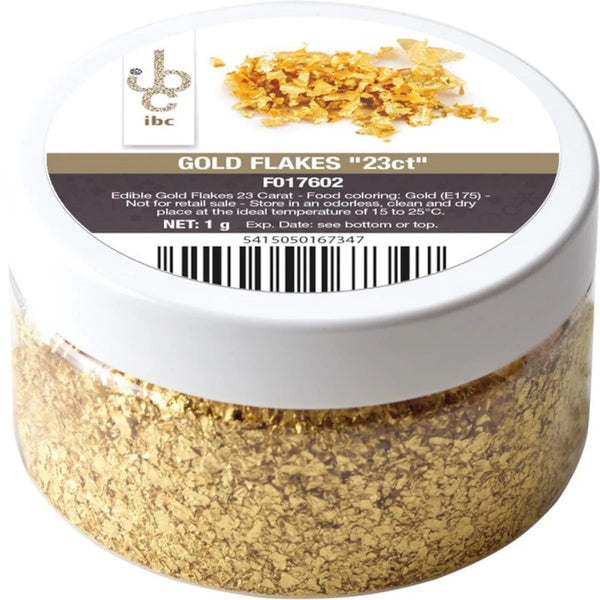 IBC Decorative Edible Pure Gold Flakes 1g 23ct | SuperOffice