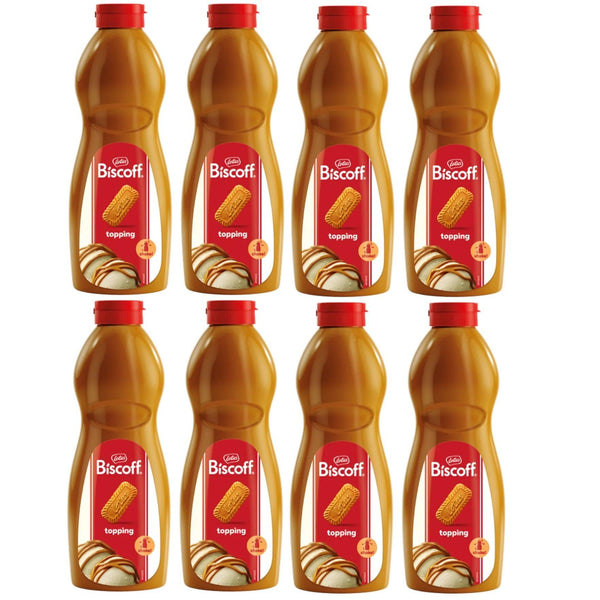 Lotus Biscoff Caramel Topping Sauce Syrup Bottle 1kg 8 Pack Bulk ...
