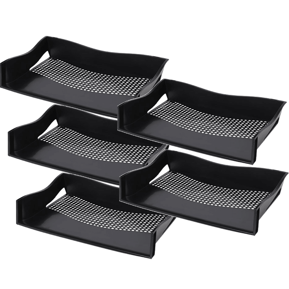 Marbig Enviro Document Tray Landscape A4 Black 5 Pack | SuperOffice