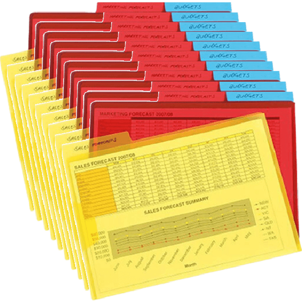 Marbig Letter File With Secure Flap Tab A4 Clear Pack 30 | SuperOffice