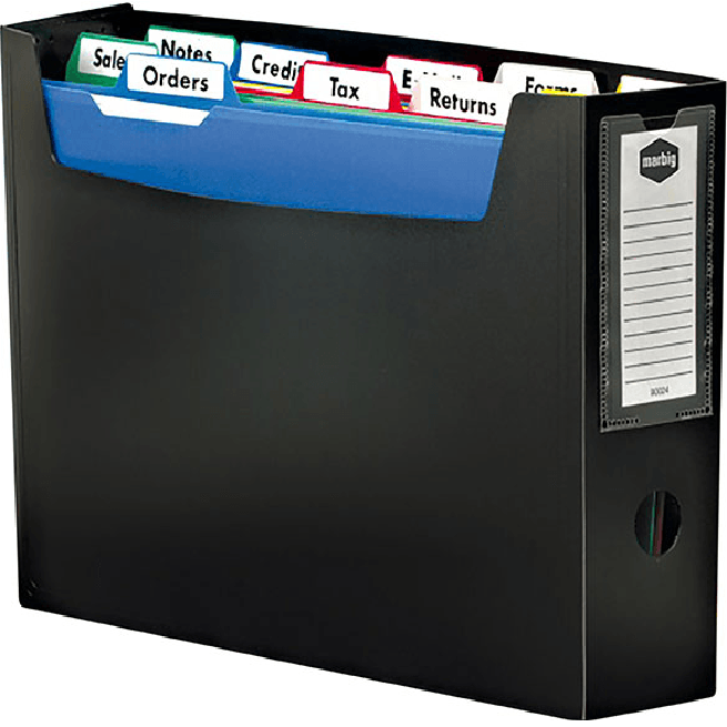Marbig Portable Organiser File With Filetabs A4 Black | SuperOffice