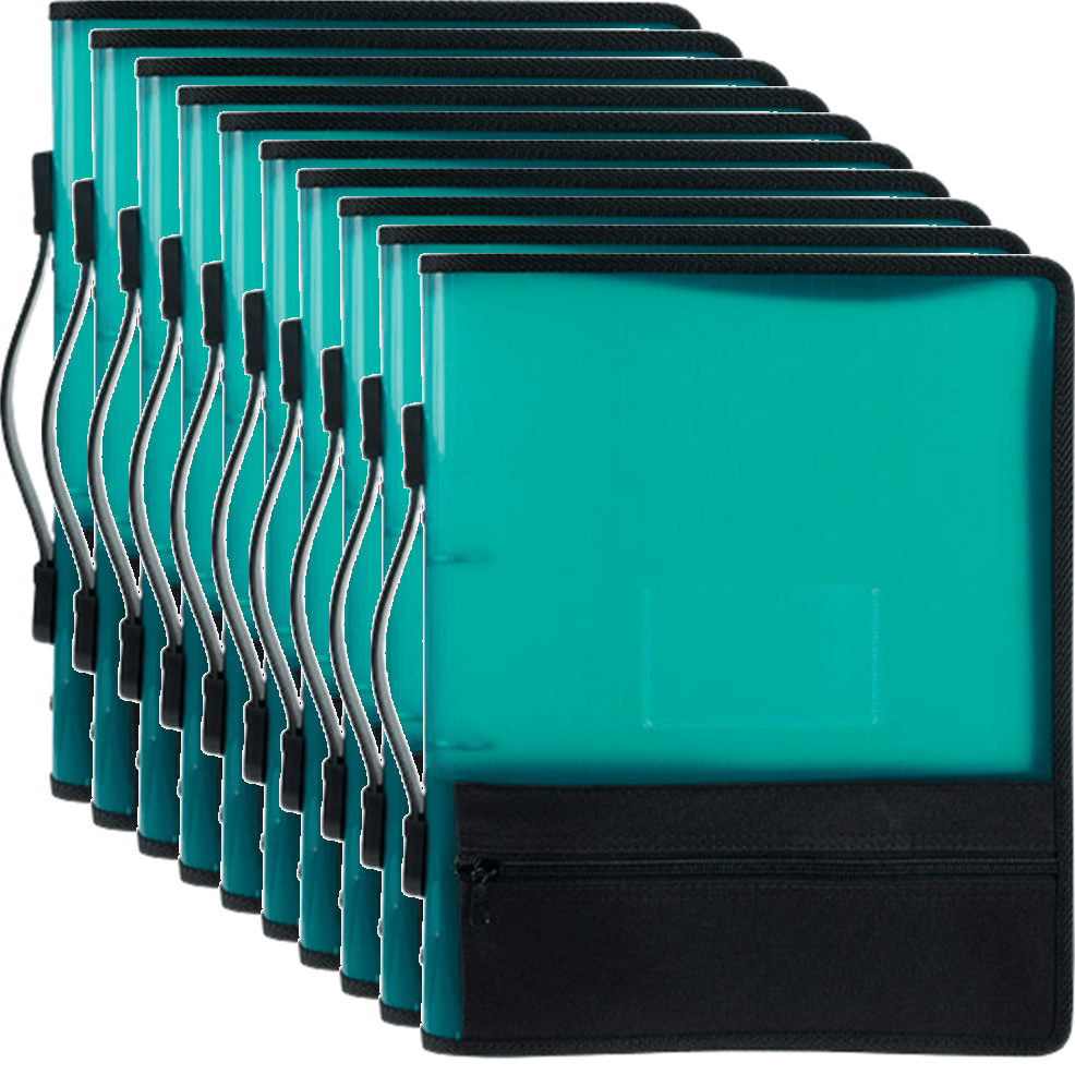 Marbig Zipper Binder With Storage 2D 25Mm A4 Green | SuperOffice