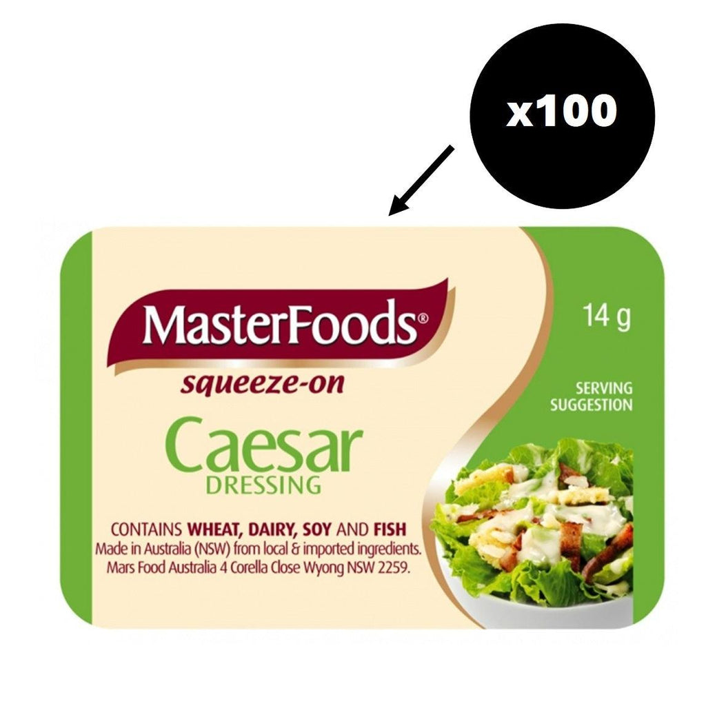 Masterfoods Caesar Salad Dressing Squeezy 14g 100 Carton | SuperOffice