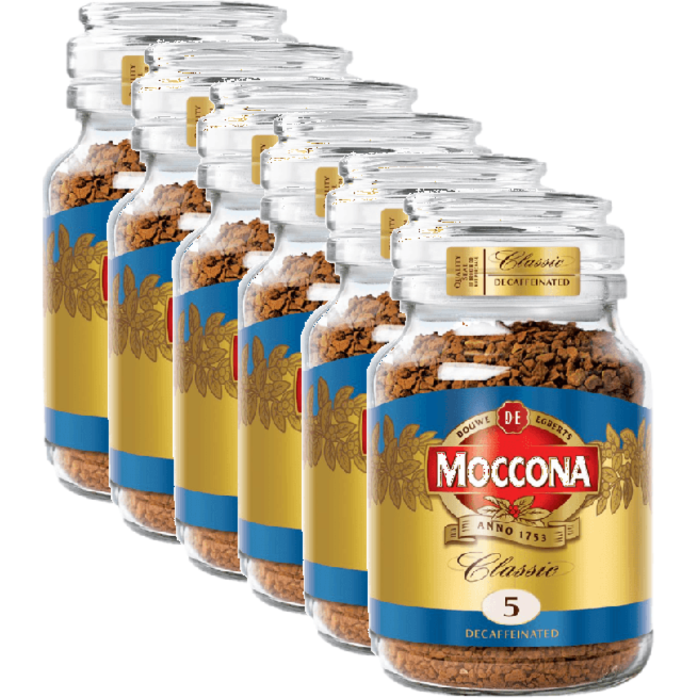 Moccona Decaf Medium Decaffeinated Instant Coffee 100G Jar 6 Pack ...