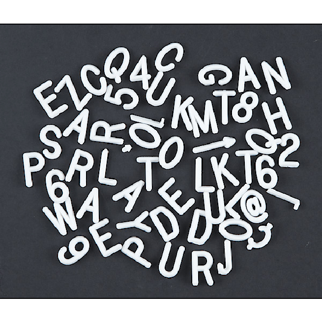 Naga Letterboard White Letters Numbers White Pack 149 | SuperOffice