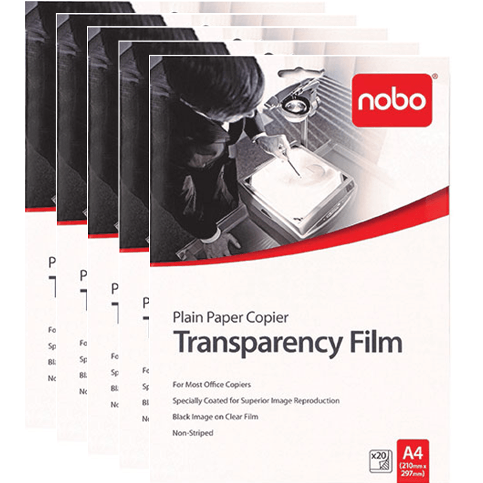 Nobo Plain Paper Copier OHP Transparency Film 100 Pack | SuperOffice