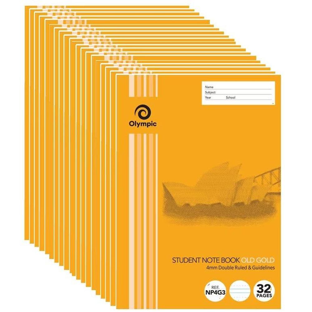 Olympic Notebook 175x250mm 4mm Double Ruled 32 Page PK 20| SuperOffice