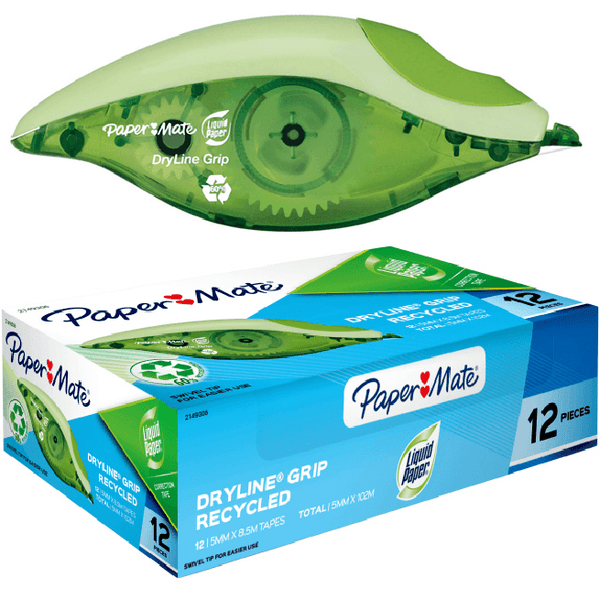 Papermate Liquid Paper Correction Tape 5mmx8.5m White Out Box 12 ...