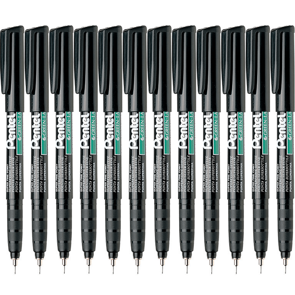 Pentel Nmf50 Green Label Permanent Marker 0.5Mm Black | SuperOffice